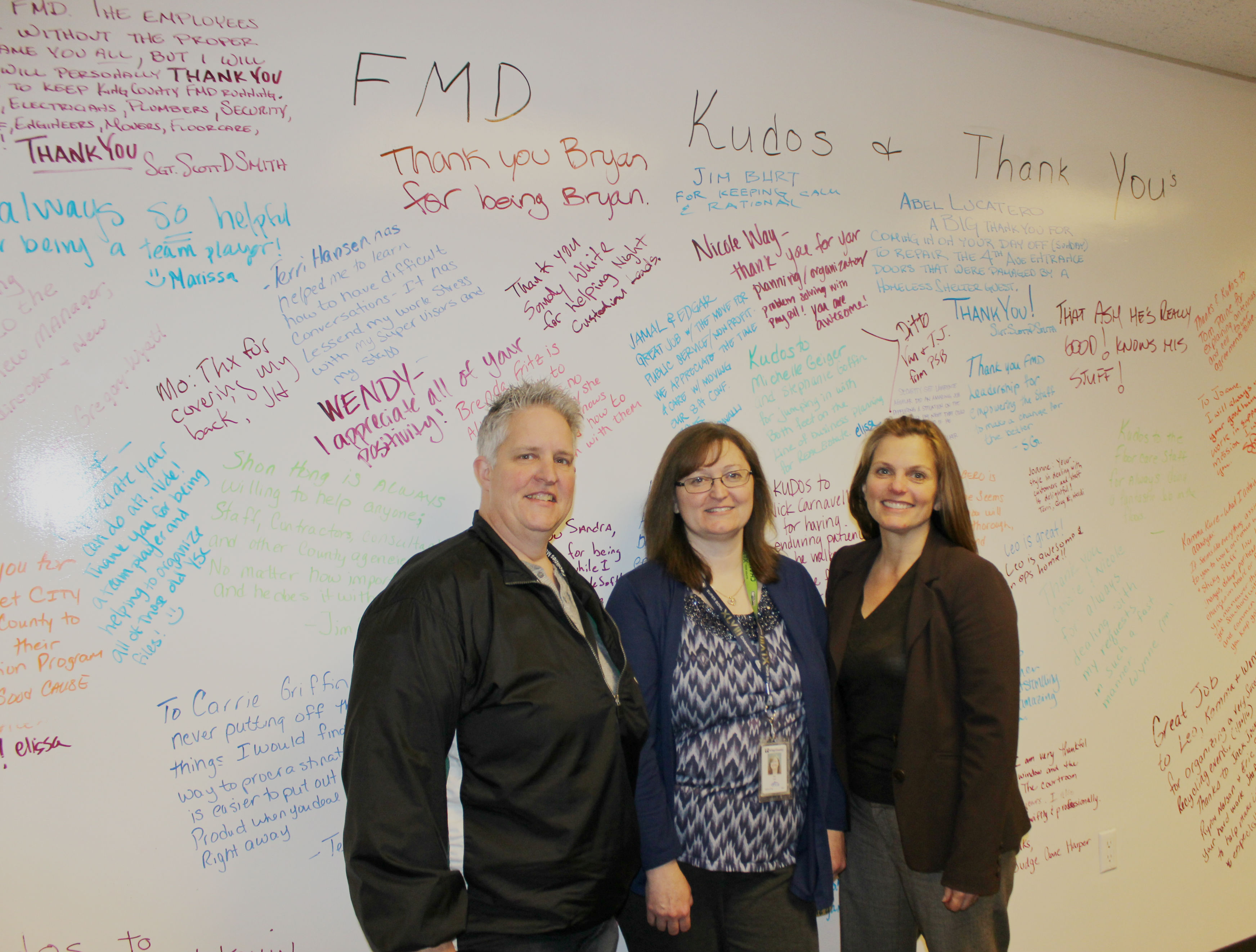 Colorful “Kudos Wall” motivates employees to connect with one another ...