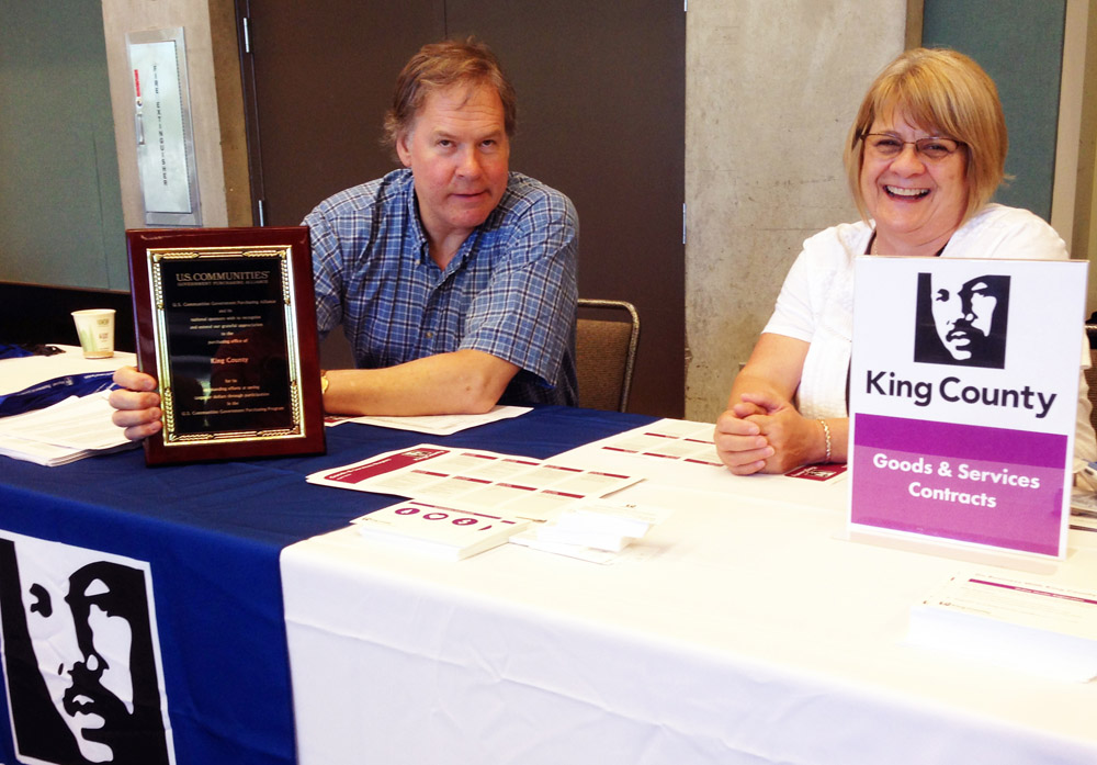 Mark Hoge and Paula Wilz at the King County table with the U.S ...
