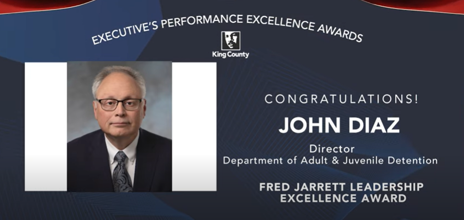 Fred Jarrett Leadership Excellence Award presented to John Diaz ...