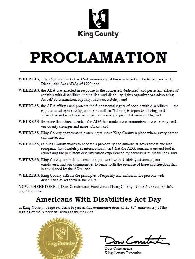 July 26 proclaimed Americans with Disabilities Act Day | Employee News