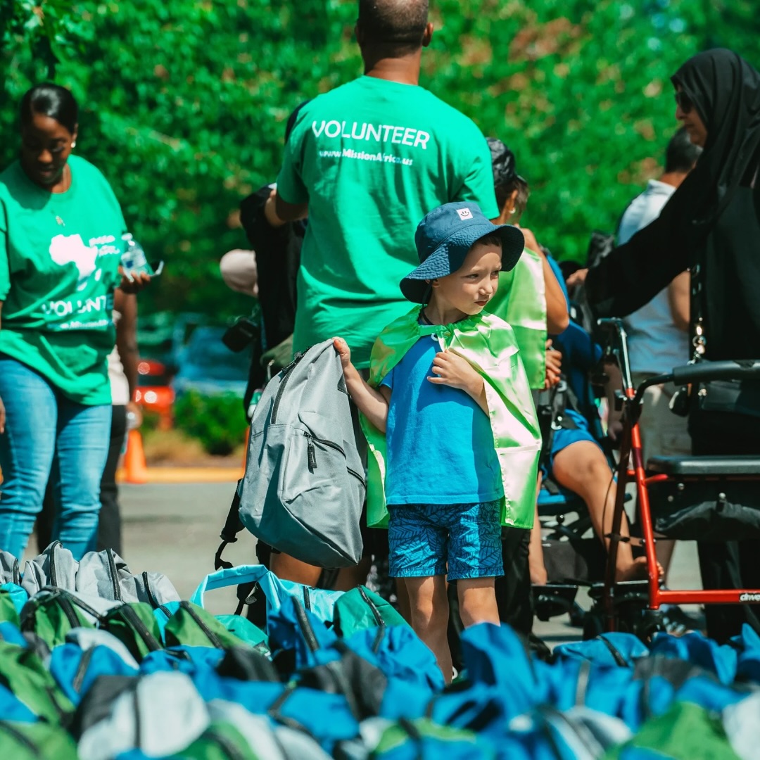 Backpack giveaway event at Overcomer Covenant Church | Employee News