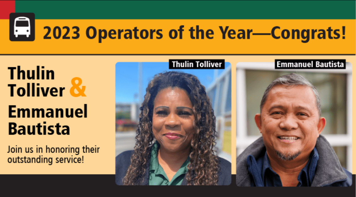 Double the excellence: King County Metro celebrates Operators of the ...
