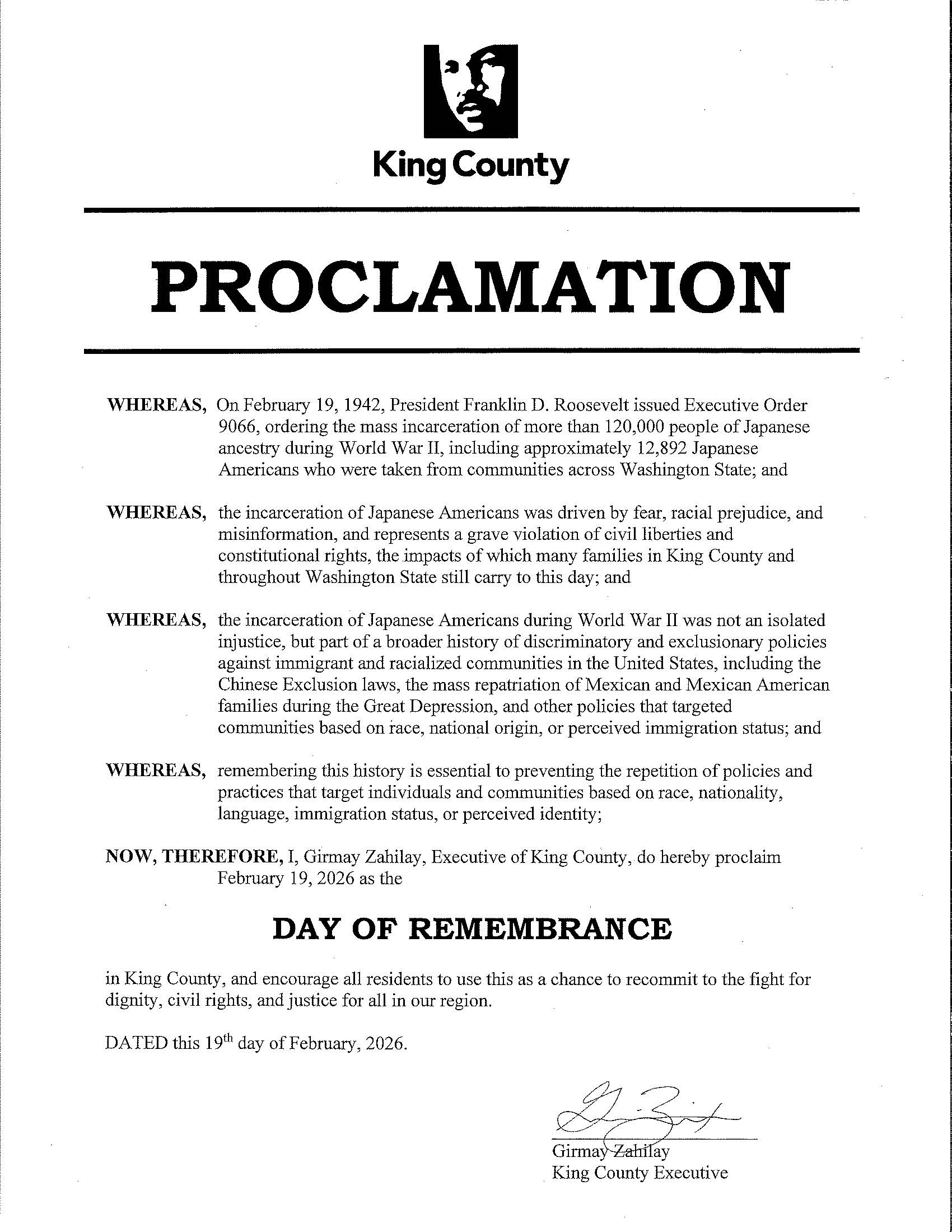 Executive Office presents Day of Remembrance Proclamation to RISE and ...